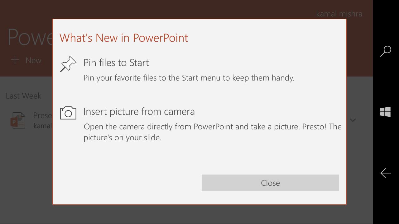 PowerPoint and Excel updated on Windows 10 Mobile with new features ...