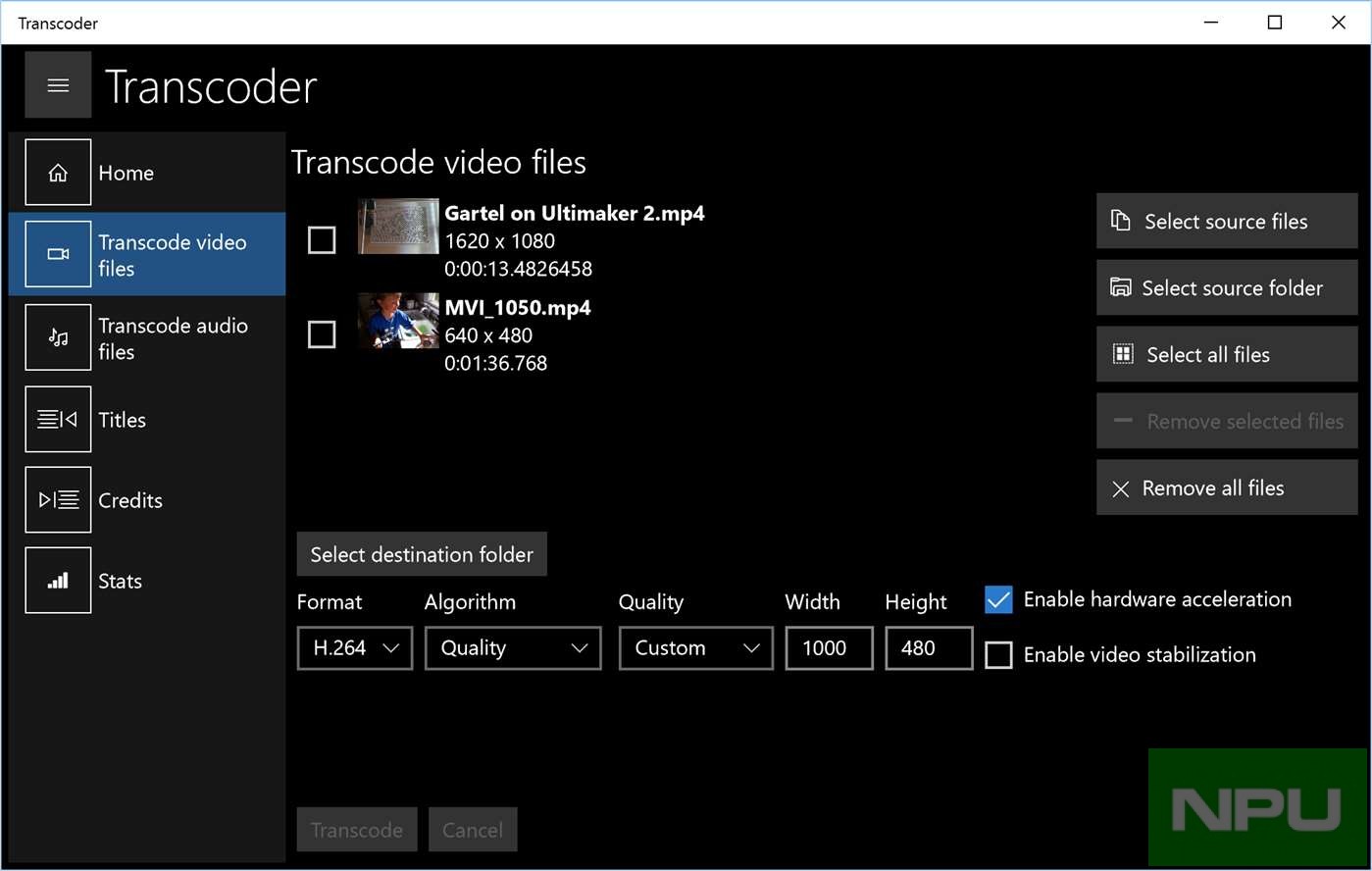 Deal: Transcoder UWP app for Windows 10 goes free for limited period