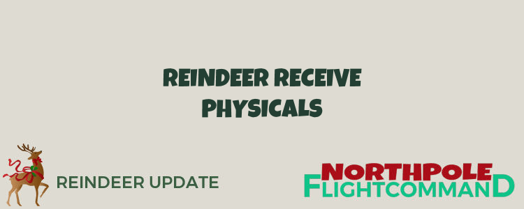 Reindeer Receive Physicals - North Pole Flight Command