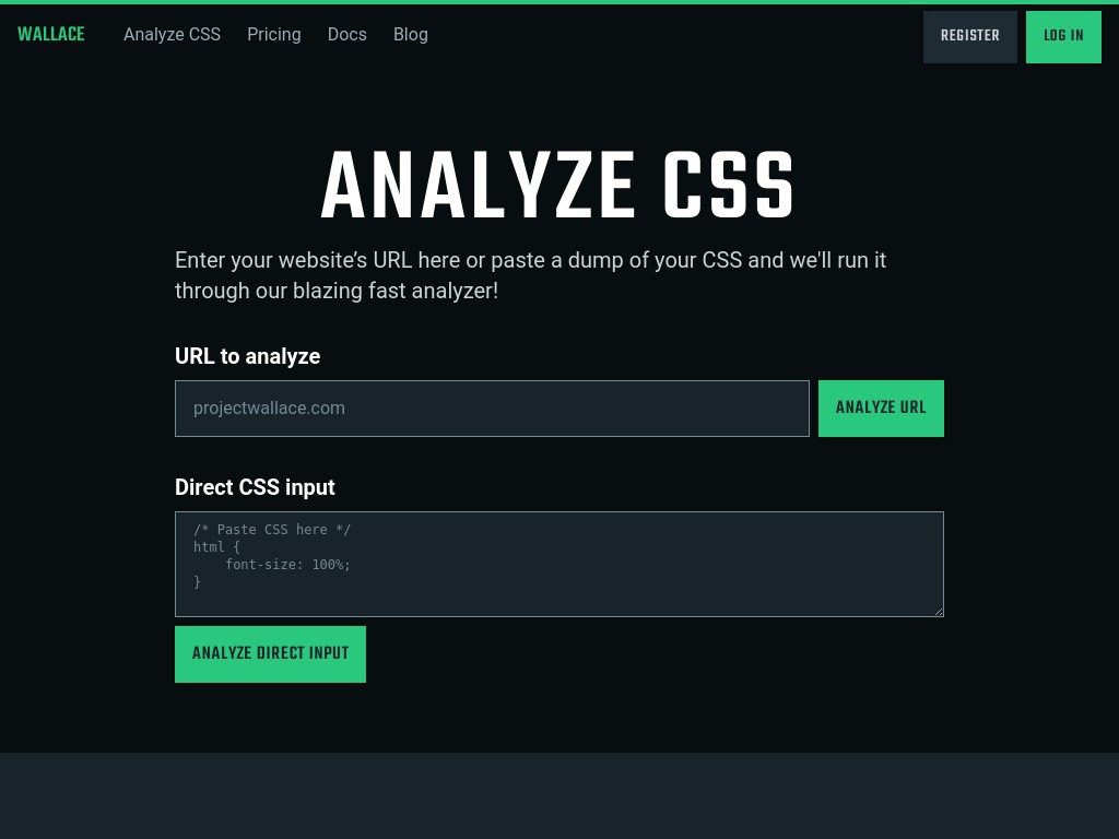 Online CSS Analyzer – Project Wallace – ライトポケット ブログ