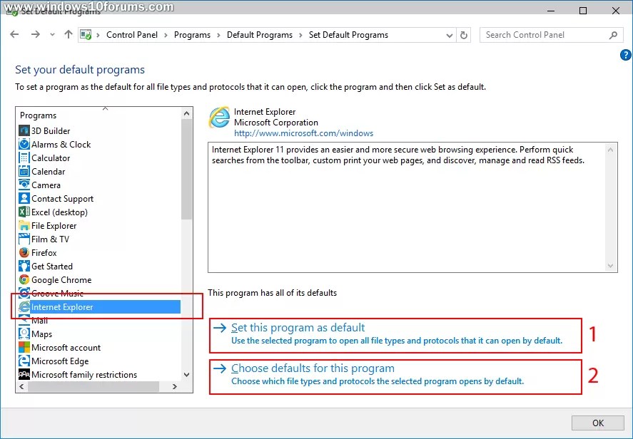 Windows 10 – เปลี่ยนค่าการใช้งาน Default Programs | techfeedthai