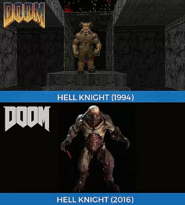 [Game] ชมภาพเปรียบเทียบพลพรรคปีศาจจาก Doom ยุค 90 กับ Doom 2016 ว่า ...