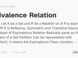 Equivalence Relation