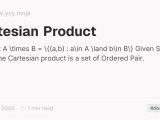 Cartesian Product