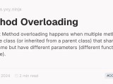 Method Overloading