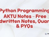 Python Programming Notes Aktu 2025 Easy Way Download Pdf Notes Gallery