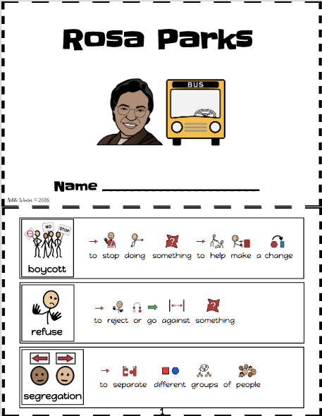Rosa Parks Unit | Winters Wonderful Workers Autism Classroom