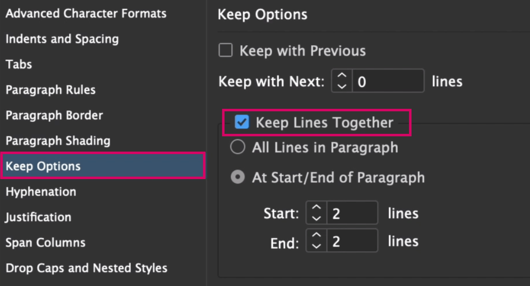 Fix widows, orphans, and runts in Adobe InDesign | Nukefactory