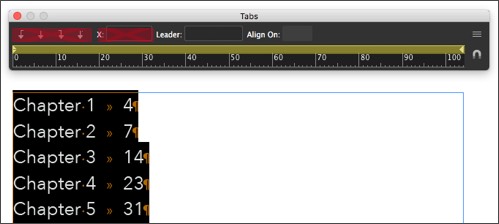 How to create dot leaders in Adobe InDesign | Nukefactory