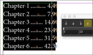 How to create dot leaders in Adobe InDesign | Nukefactory
