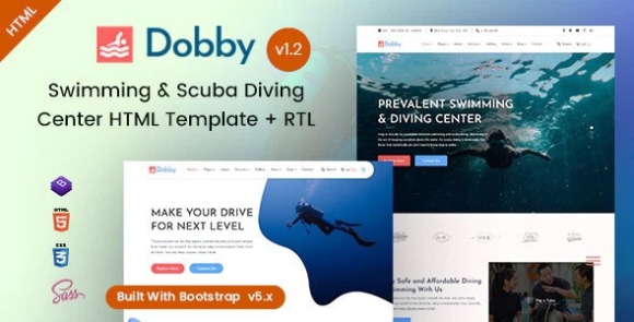 Dobby v1.2 - Swimming & Scuba Diving HTML Template Free