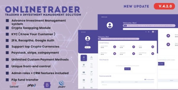 OnlineTrader v4.2.0 Nulled - Trading and Investment Management System PHP Script
