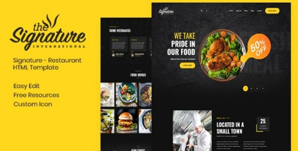 Thesignature v1.0 - Restaurant HTML Template Free