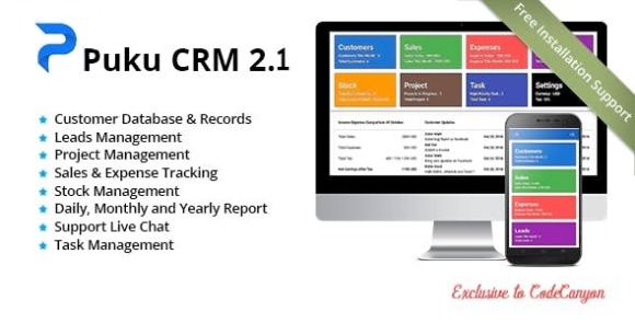 Puku CRM v2.1 - Realtime Open Source CRM PHP Script