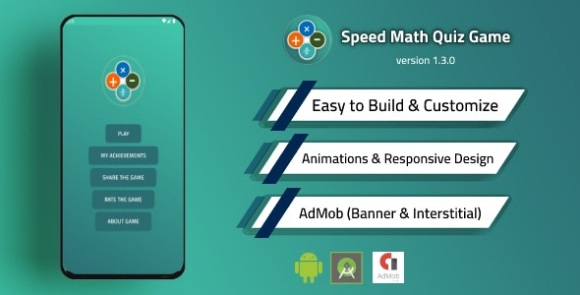 Fast Math v1.3.0 - Quiz Game Source Code with Admob and Unity App Source