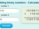 Adding Binary Numbers Online Calculator