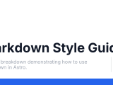 Markdown Style Guide Nuro