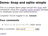 Nurpax Snap With Sqlite