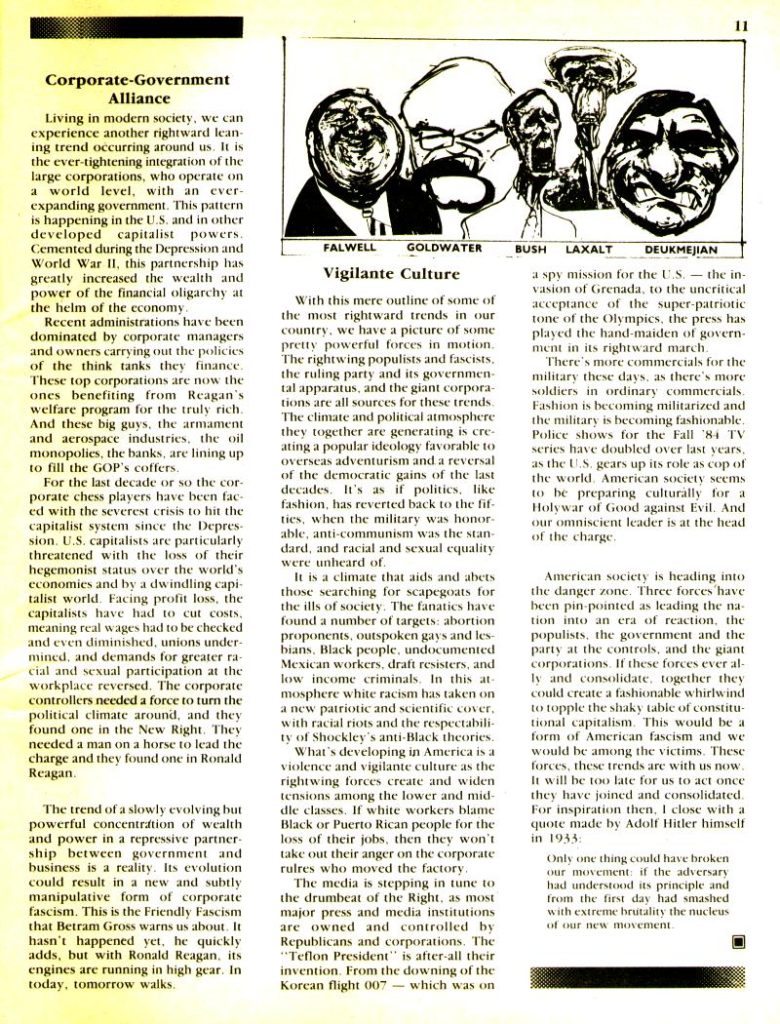 Number 11, November 1984 – OB Rag