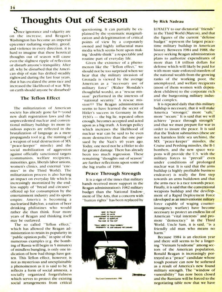 Number 11, November 1984 – OB Rag