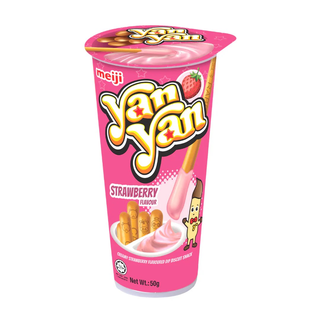 Yan Yan Strawberry 10 X 50g Ocandy Confectionery