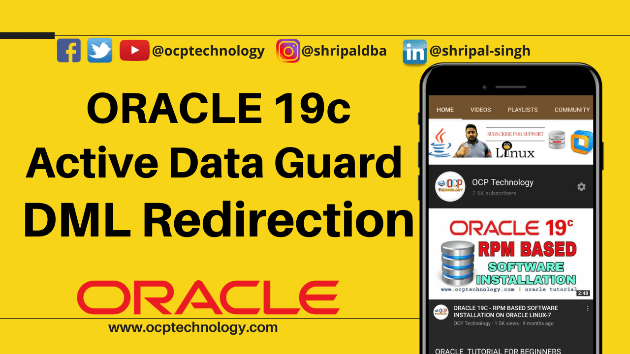 DataGuard DML Redirection 19c Tutorial- shripal