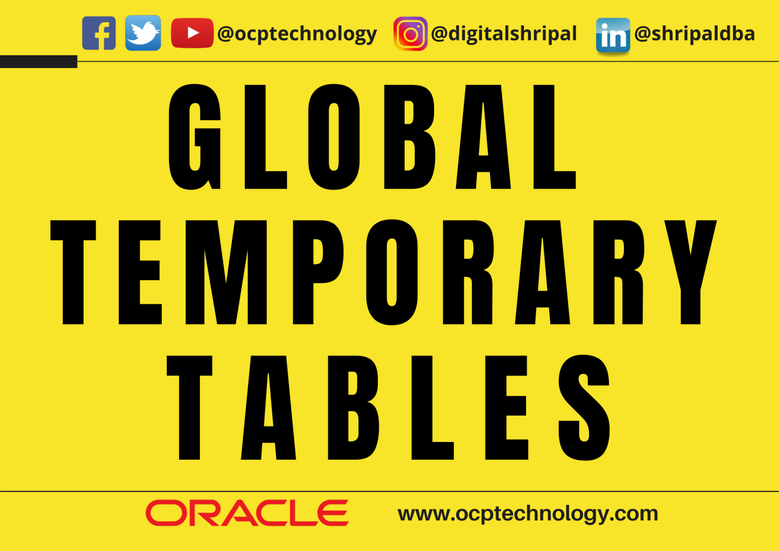 Global Temporary Tables In Oracle Database Global Temporary Tables In Oracle Database