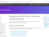 Arcgis Api For Javascript Using Frameworks