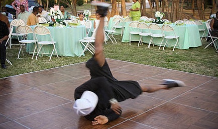 Breakdancers at Butterbean's wedding • Offbeat Wed (was Offbeat Bride)