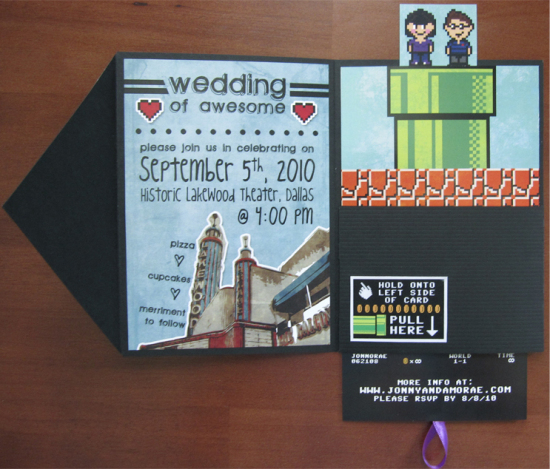 Interactive 8-bit wedding invitations • Offbeat Wed (was Offbeat Bride)