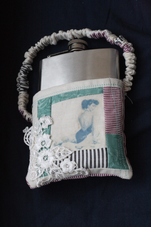 A homemade, pin-up, patchwork flask garter • Offbeat Wed (was Offbeat ...