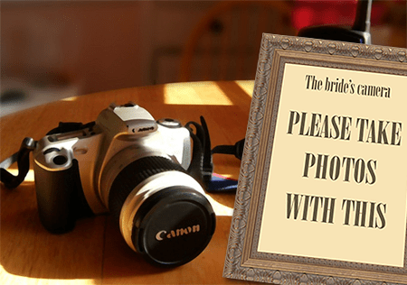 Give your guests YOUR camera for instant gratification wedding photos ...