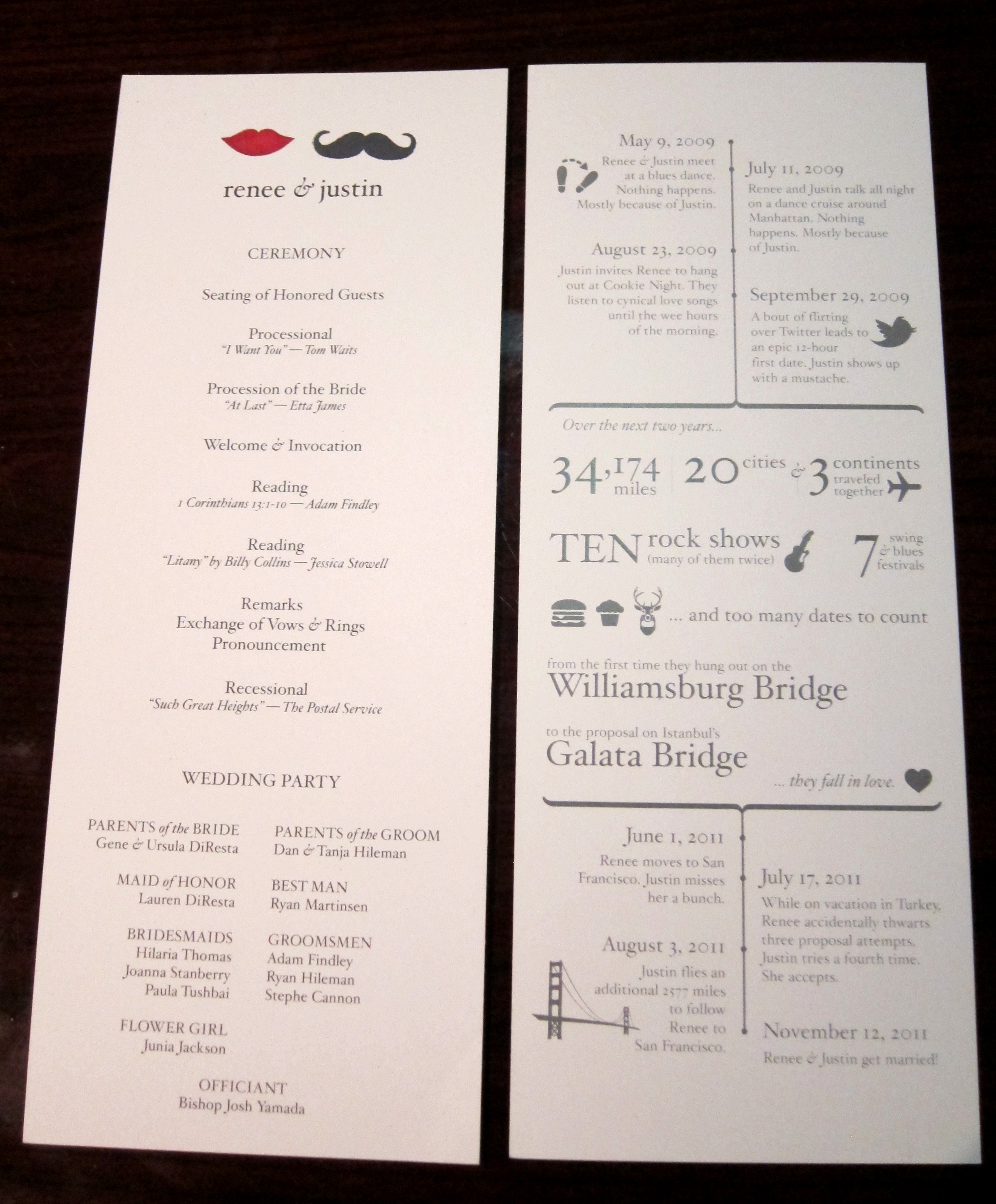 Your relationship as an infographic: DIY programs and invitations ...