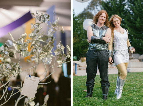 Stacey & Brandon's retro sci-fi atompunk wedding • Offbeat Wed (was ...