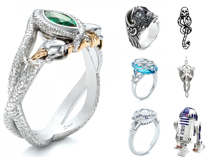 Rings gone adorkable: cute fandom rings • Offbeat Wed (was Offbeat Bride)