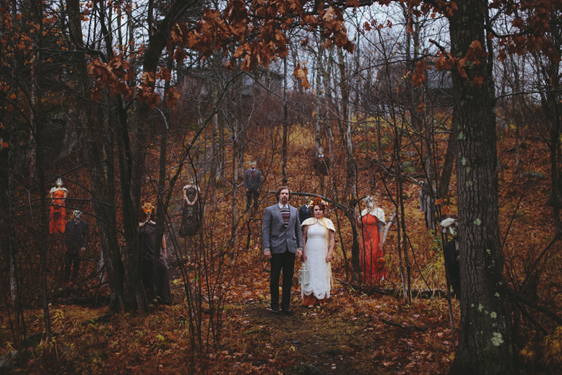 Animal masks at this eerie-as-hell Wicker Man wedding