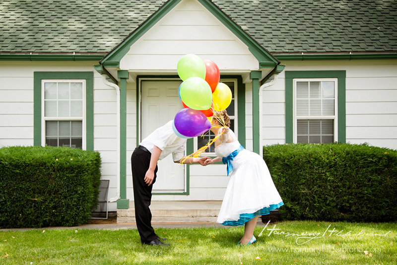 This Up wedding theme decor makes us talking dog happy