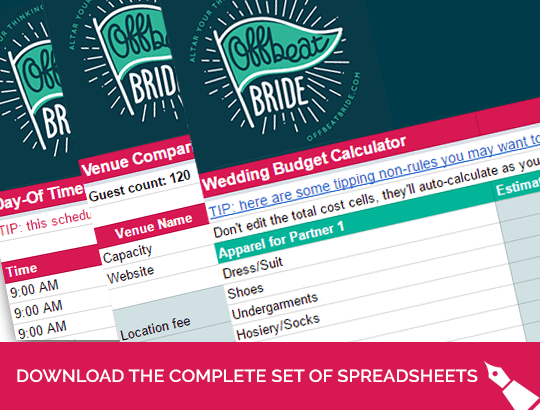 Planning tools 101: your wedding vendor contact sheet