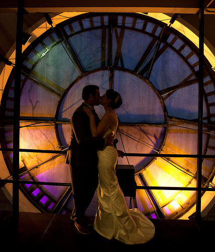An urban clock tower dance party Denver wedding • Offbeat Wed (was ...