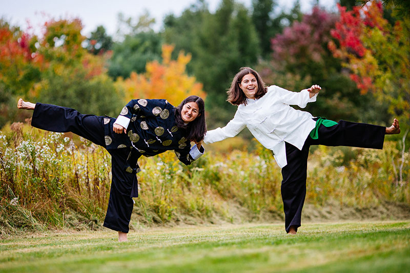 Two girls in gis: a dojo wedding (with a martial arts ceremony!)