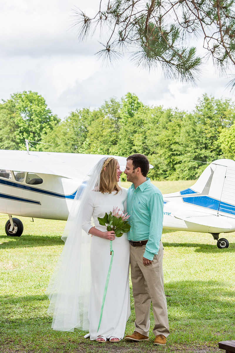 This intimate French-American wedding of two pilots had an ...