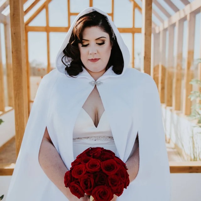 Short Hooded Bridal Cloak • Offbeat Wed (was Offbeat Bride)