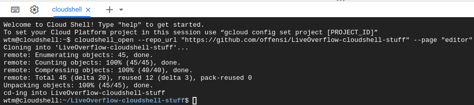 4 Google Cloud Shell bugs explained – bug #1 – Offensi