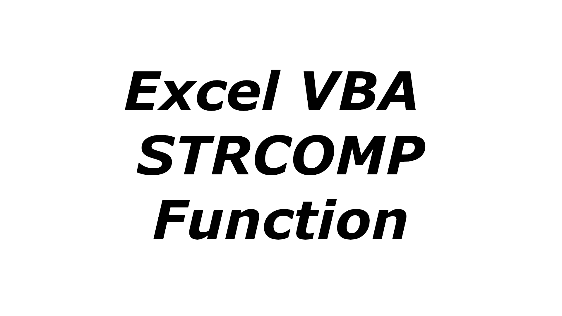 StrComp VBA function - Compare two texts - OfficeInside.Org