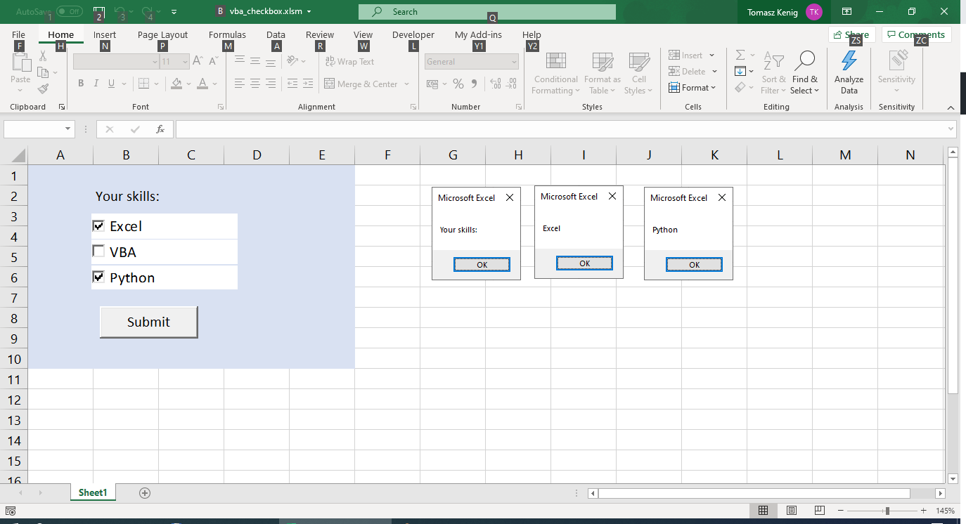 ActiveX controls - Check Box in Excel VBA - OfficeInside.Org
