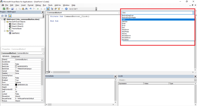 Activex Controls Commandbutton In Excel Vba Officeinsideorg