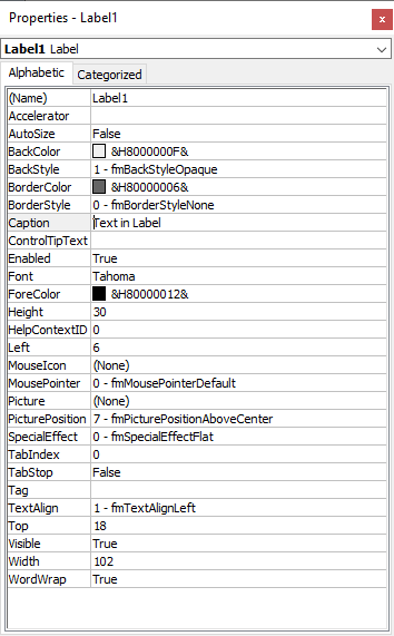 ActiveX controls - Label in Excel VBA - OfficeInside.Org
