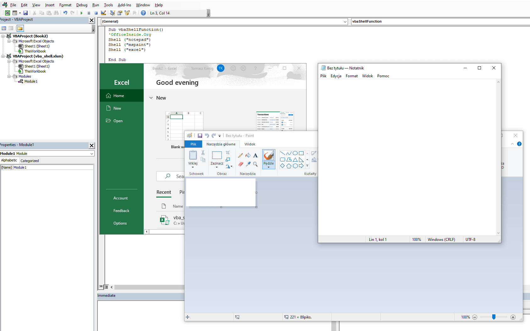 Excel Vba Shell How To Control Programs From Excel Officeinsideorg 0686
