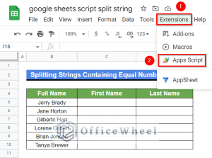 How To Split String Using Apps Script In Google Sheets