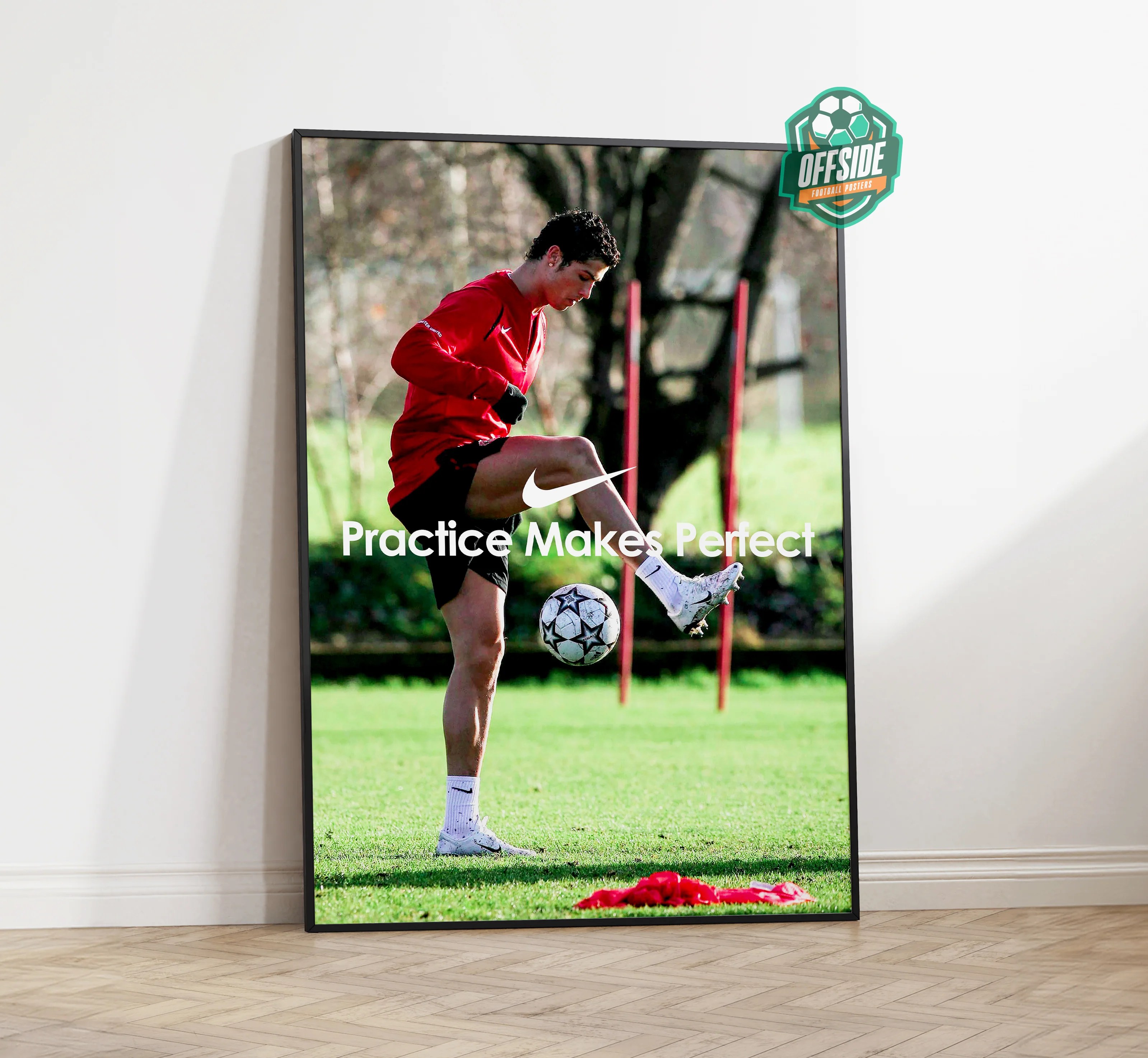 Cristiano Ronaldo Practice Makes Perfect Poster Offside Posters